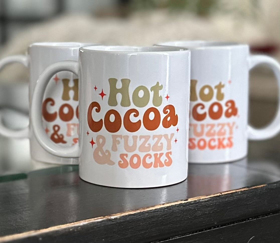 HOT COCOA AND FUZZY SOCKS MUG – Prest Graphics